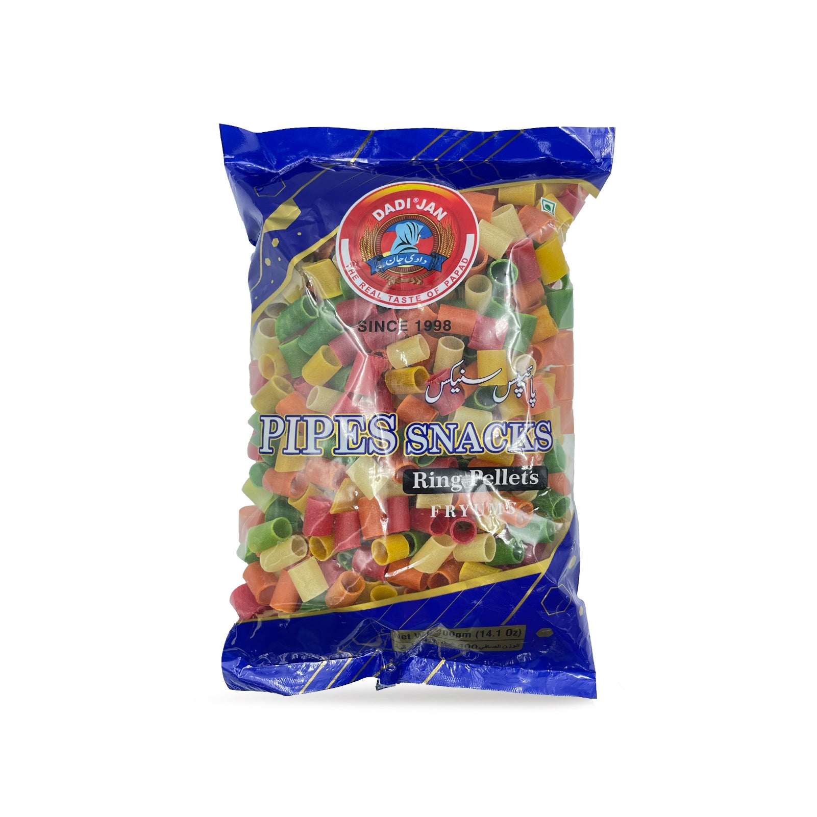 Buy Dadi Jan Pipes Snacks Ring Pellets Fryums (Papad) 400G - Pakistan ...