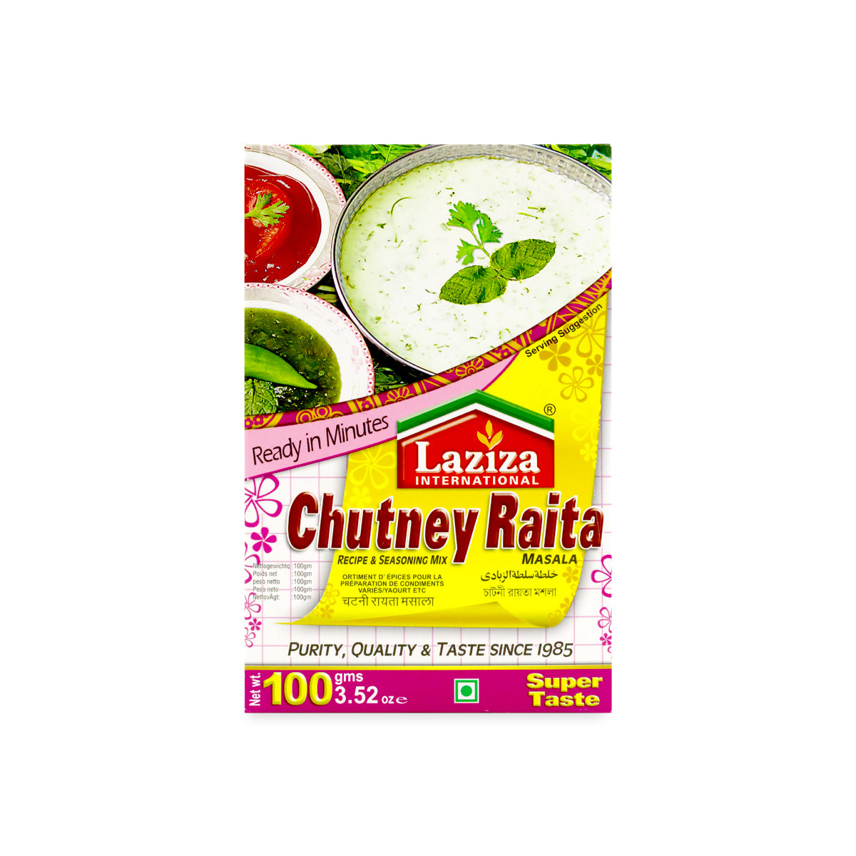 Shop Laziza Chutney Raita Masala 100G - Pakistan Supermarket UAE