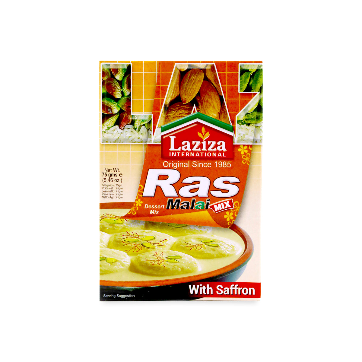 Buy Laziza Rasmalai Mix (Saffron) 75G - Pakistan Supermarket UAE